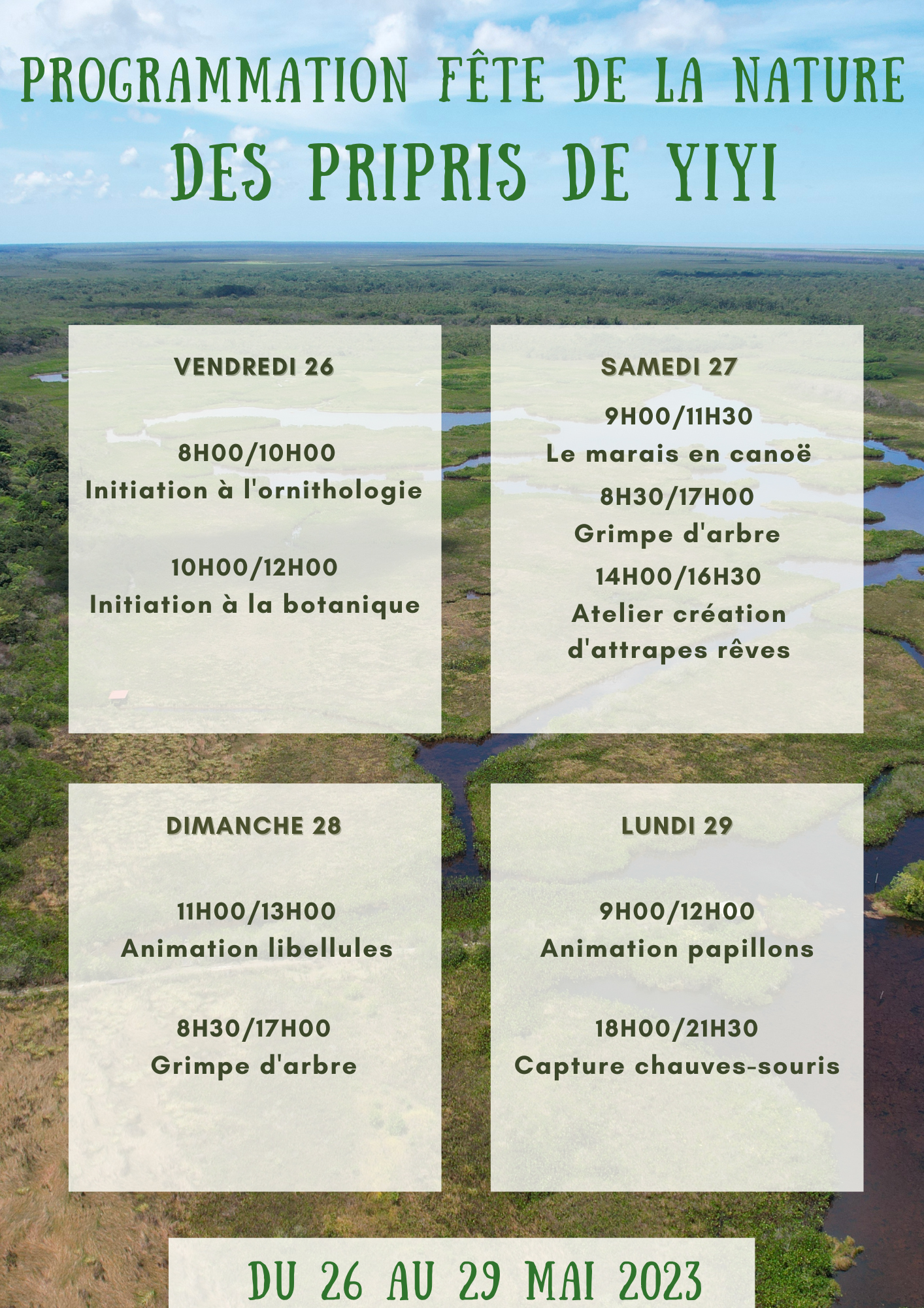 Les Pripris de Yiyi fêtent la nature – Ville de Sinnamary